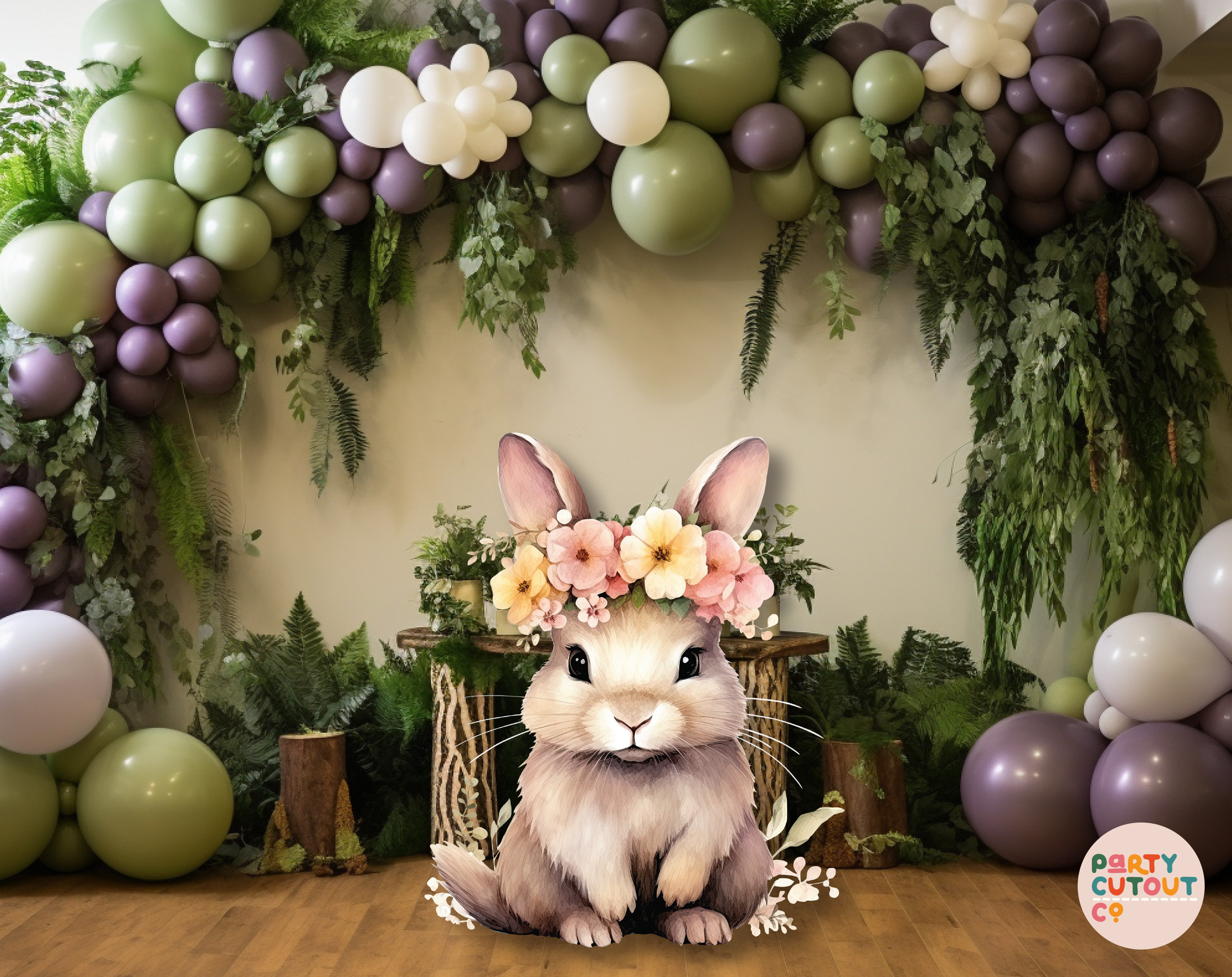 BIG CUTOUT, Cute Rabbit Cutout, Bunny Party, Woodland Party, Rabbit ...