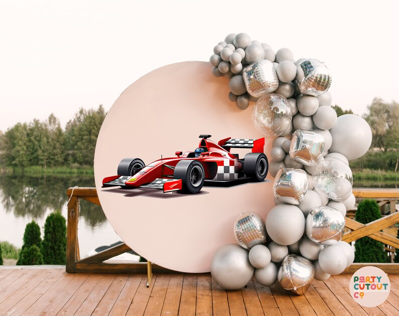 BIG CUTOUT Racing Car Decoration Formula One Prop Stand up Cutout ...