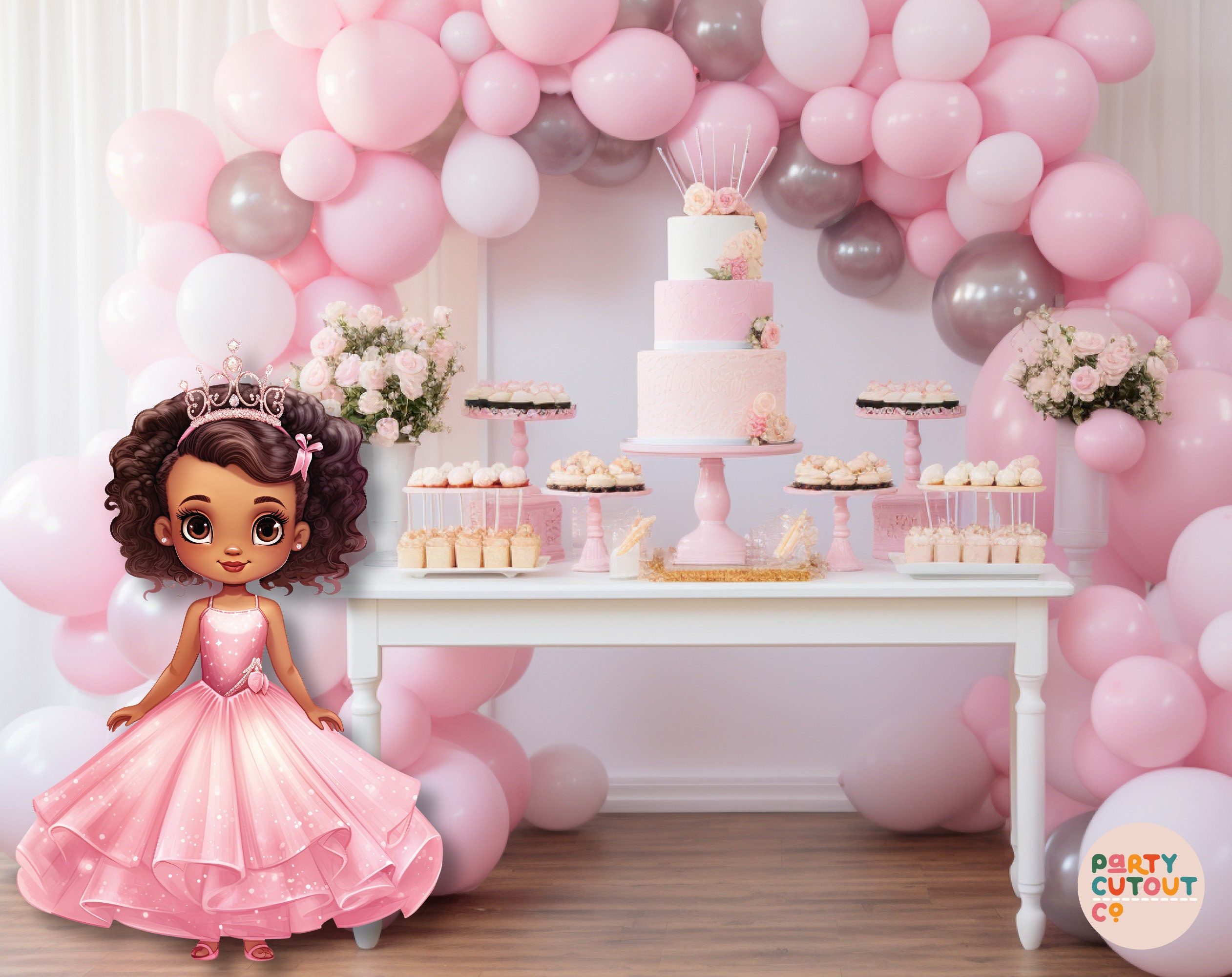 BIG CUTOUT Pink Princess Cutout Cute Princess Prop Princess Decoration ...