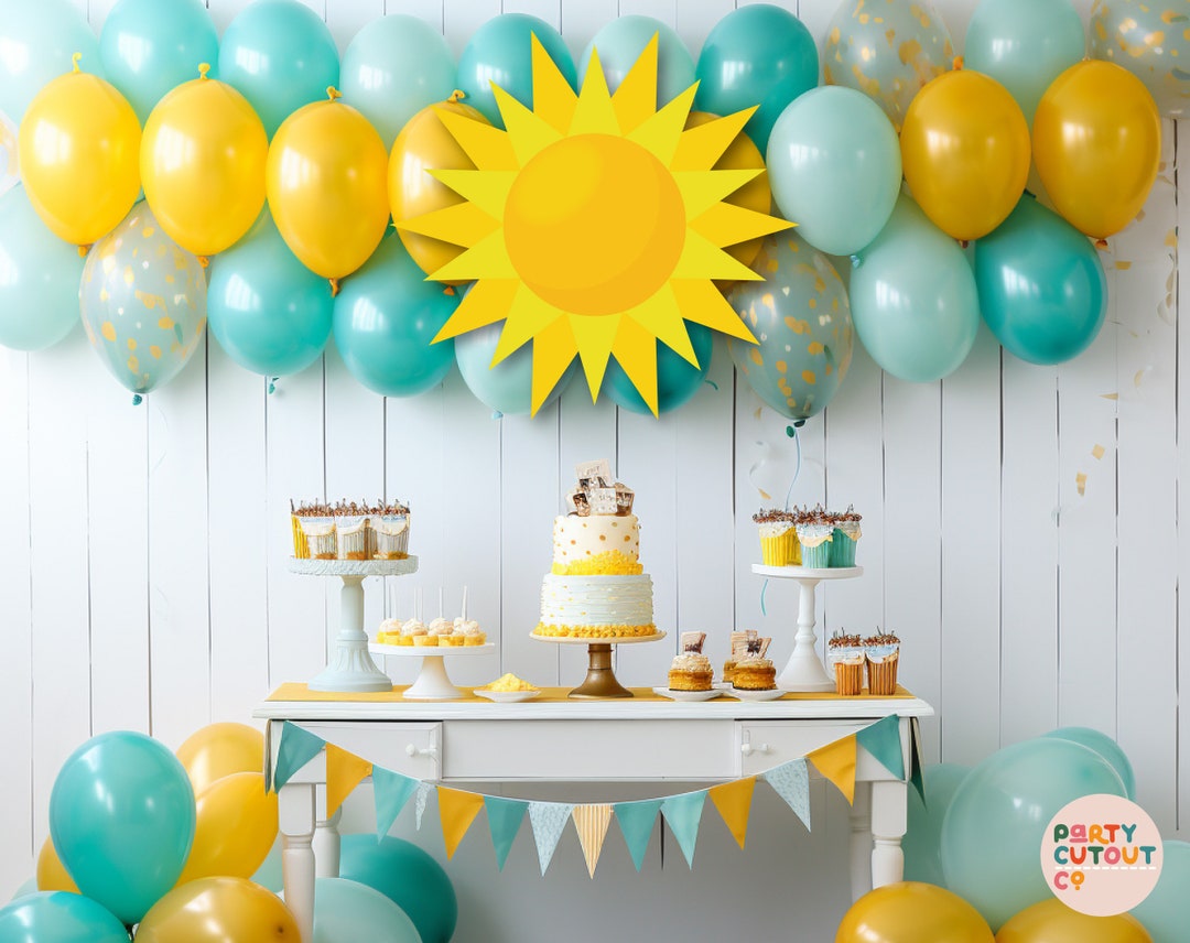 BIG CUTOUT Baby Shower Sun Party Big Yellow Smiling Sun You Are My ...