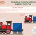 BIG CUTOUT Red Train Decoration Train Props Train Stand up Cutout Props ...