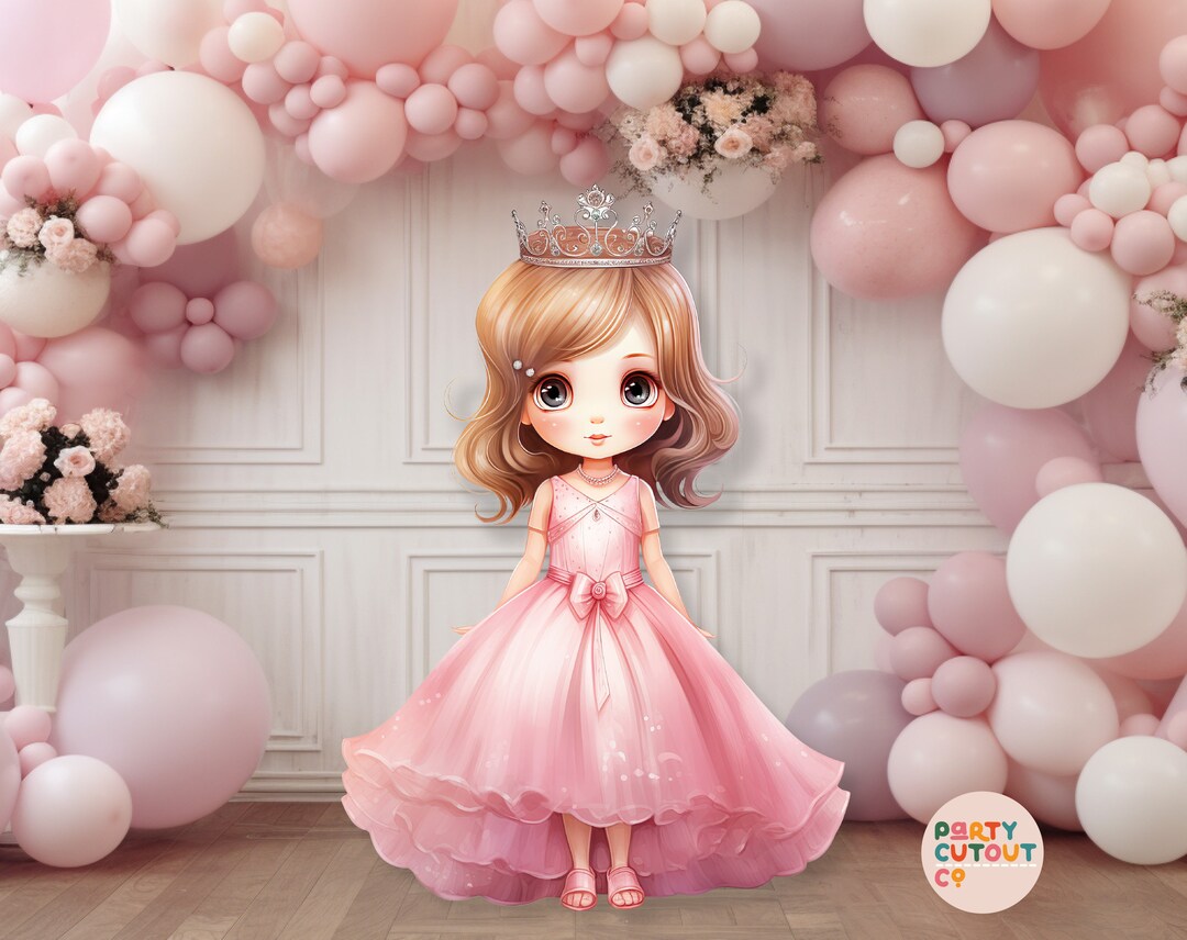 BIG CUTOUT Pink Princess Cutout Cute Princess Prop Princess Decoration ...