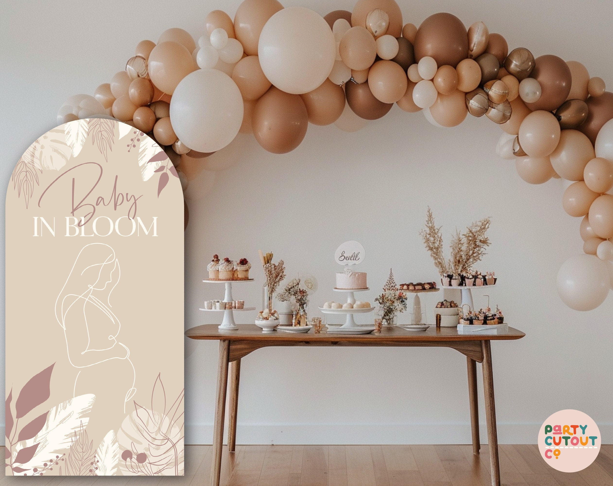 BIG BACKDROP Baby in Bloom Baby Shower Boho Baby Shower Party Decor ...