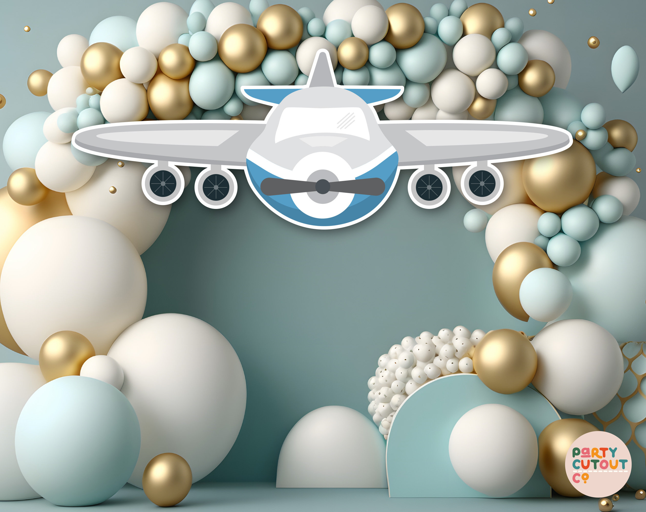 BIG CUTOUT Blue Plane Cut Out Aircraft Props Plane Pilot Cutout Travel ...