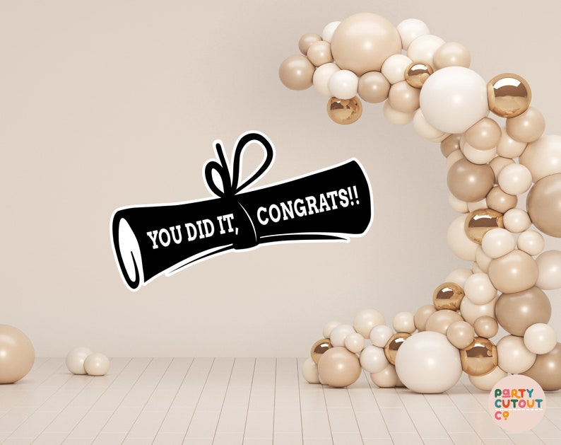 BIG CUTOUT Graduation Party Graduation Cutout Congrats 2024 Decorations ...