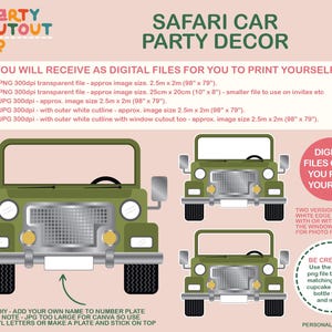 BIG CUTOUT Khaki Safari Car Jungle Decorations African Safari Theme ...