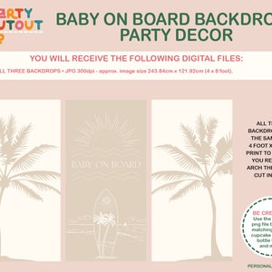 BIG BACKDROPS Beach Theme Baby Shower Boho Baby Shower Party Decor ...