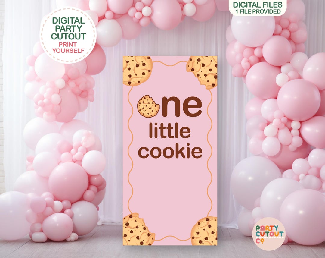 WALL BACKDROP Pink Cookie Cutout Cookie Decoration Milk and Cookie ...