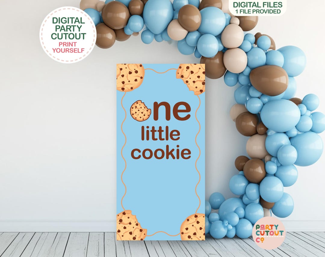 WALL BACKDROP Cookie Cutout Cookie Decoration Milk and Cookie Birthday ...