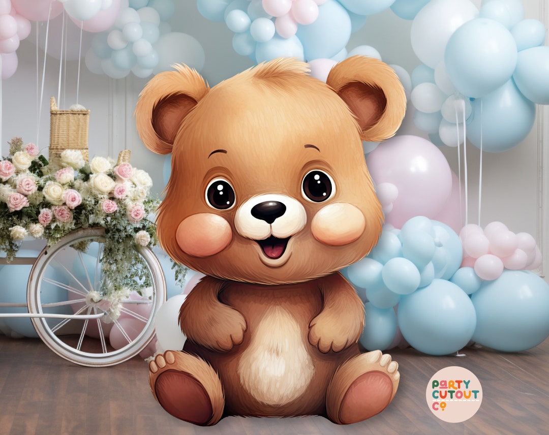 BIG CUTOUT, Cute Baby Bear Decoration, Cute Bear Prop, Baby Shower Bear ...