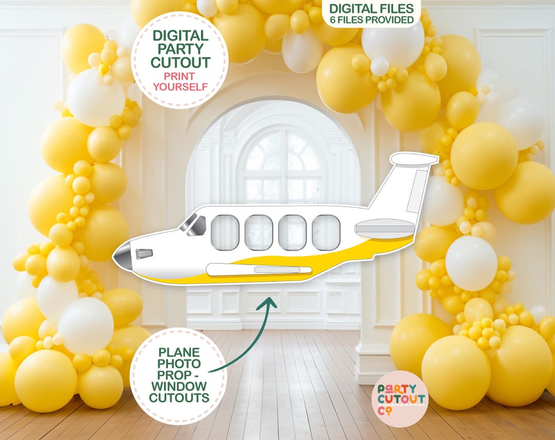 BIG CUTOUT Yellow Plane Cutout Plane Photo Prop Aircraft Prop Cutout ...