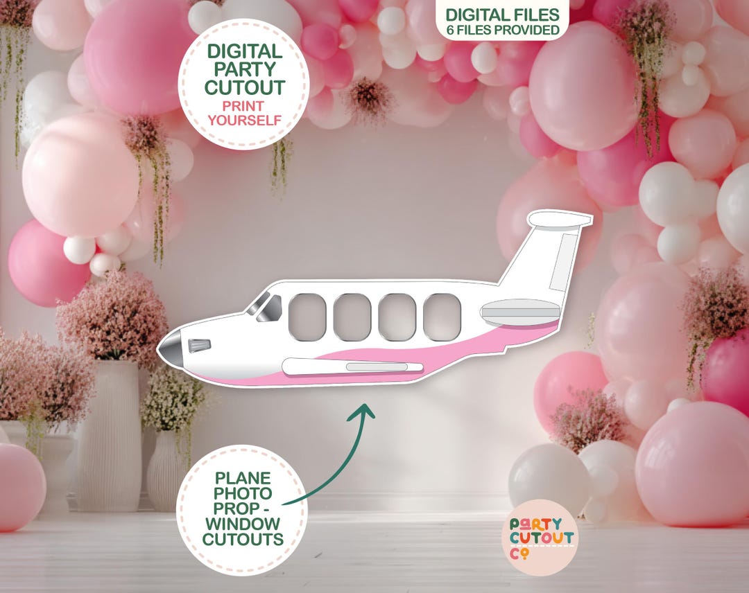 BIG CUTOUT Pink Plane Cutout Plane Photo Prop Aircraft Prop Cutout ...
