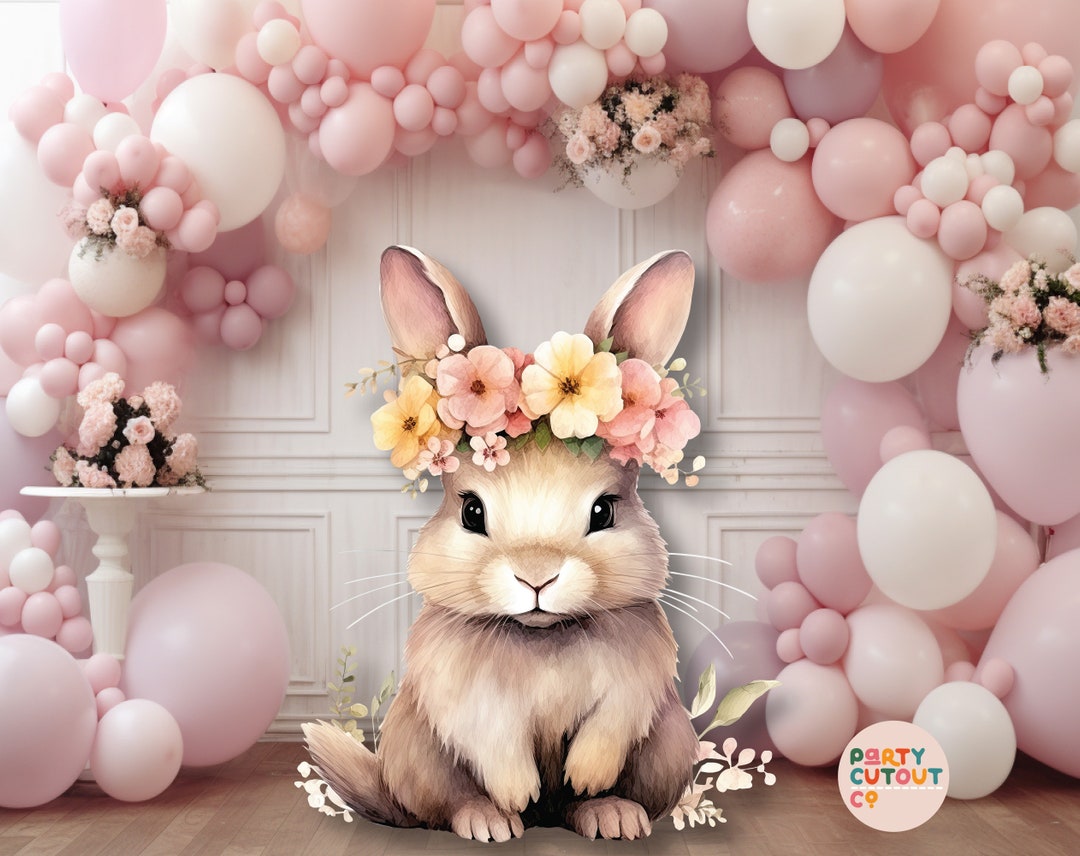 BIG CUTOUT Cute Rabbit Cutout Bunny Party Woodland Party Rabbit ...