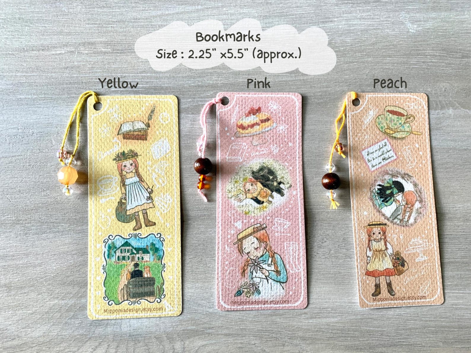 Bookmarks Anne of Green Gable Inspired, Beaded Bookmark, Cute ...
