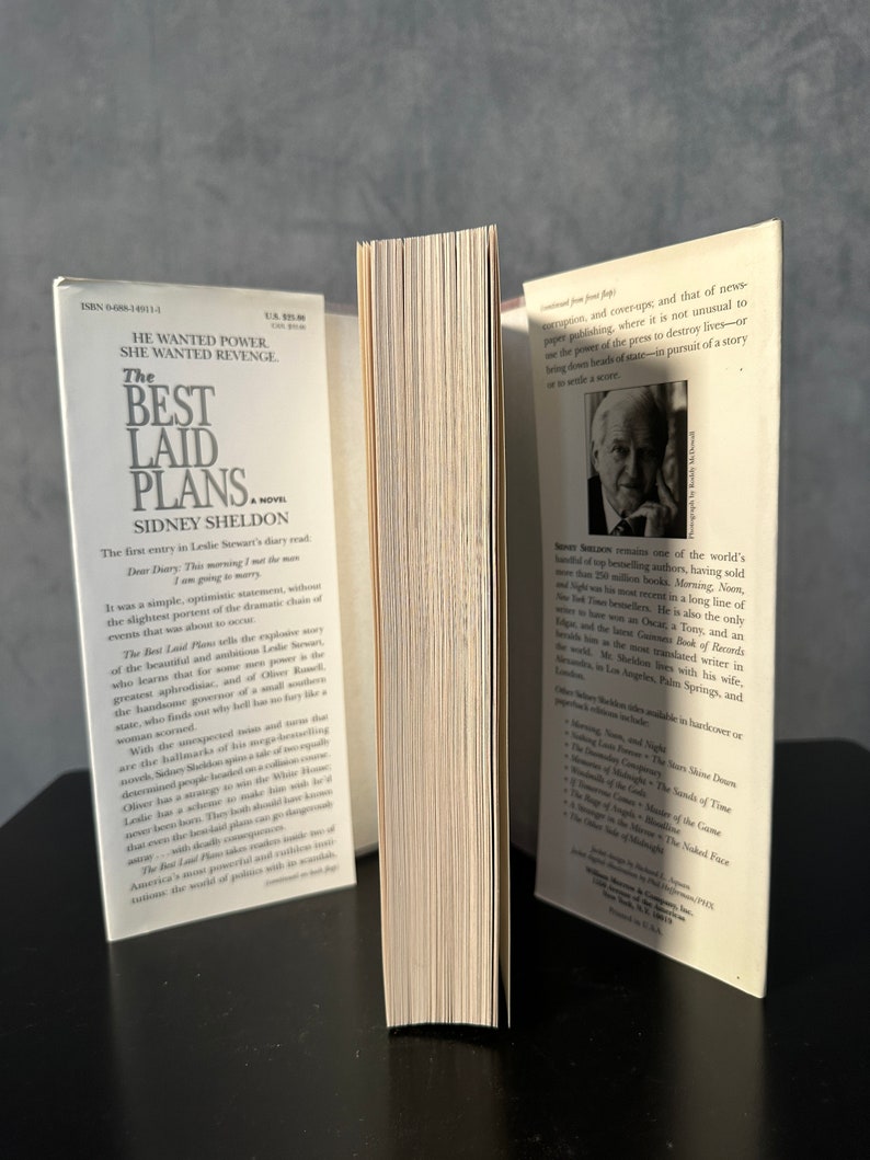 SIGNED FIRST EDITION Sydney Sheldon the Best Laid Plans - Etsy