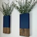 Hand-painted Wooden Block Vases - Handcrafted Wall Vase - Handcrafted ...