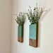 Hand-painted Wooden Block Vases Handcrafted Wall Vase Handcrafted Wall ...