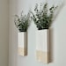 Hand-painted Wooden Block Vases Handcrafted Wall Vase Handcrafted Wall ...