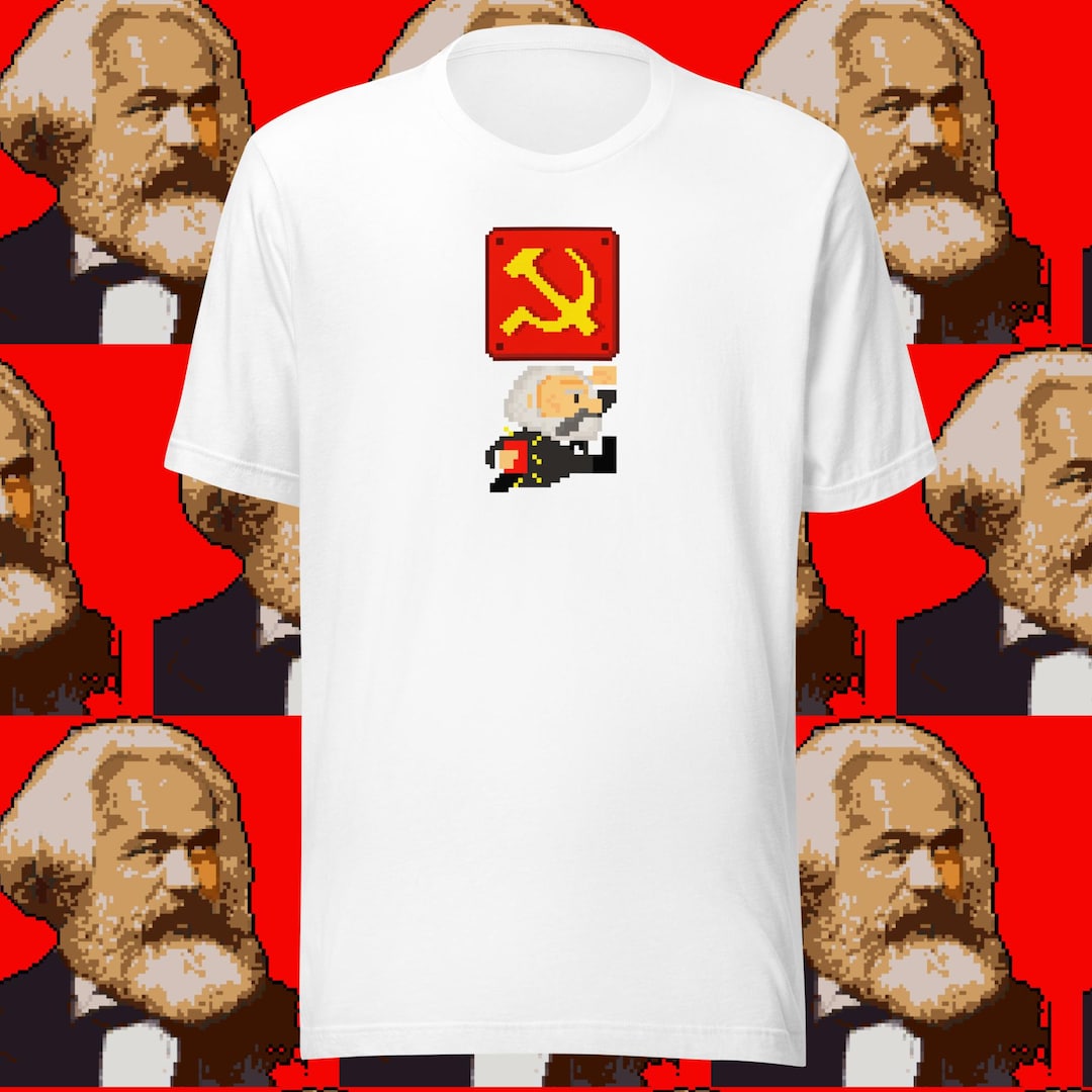 Karl Marx Pixel Art Super Mario Communist Manifesto Red Book - Etsy