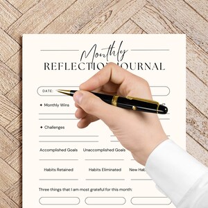 Monthly Reflection Printable Planner, Monthly Reviews, Monthly ...