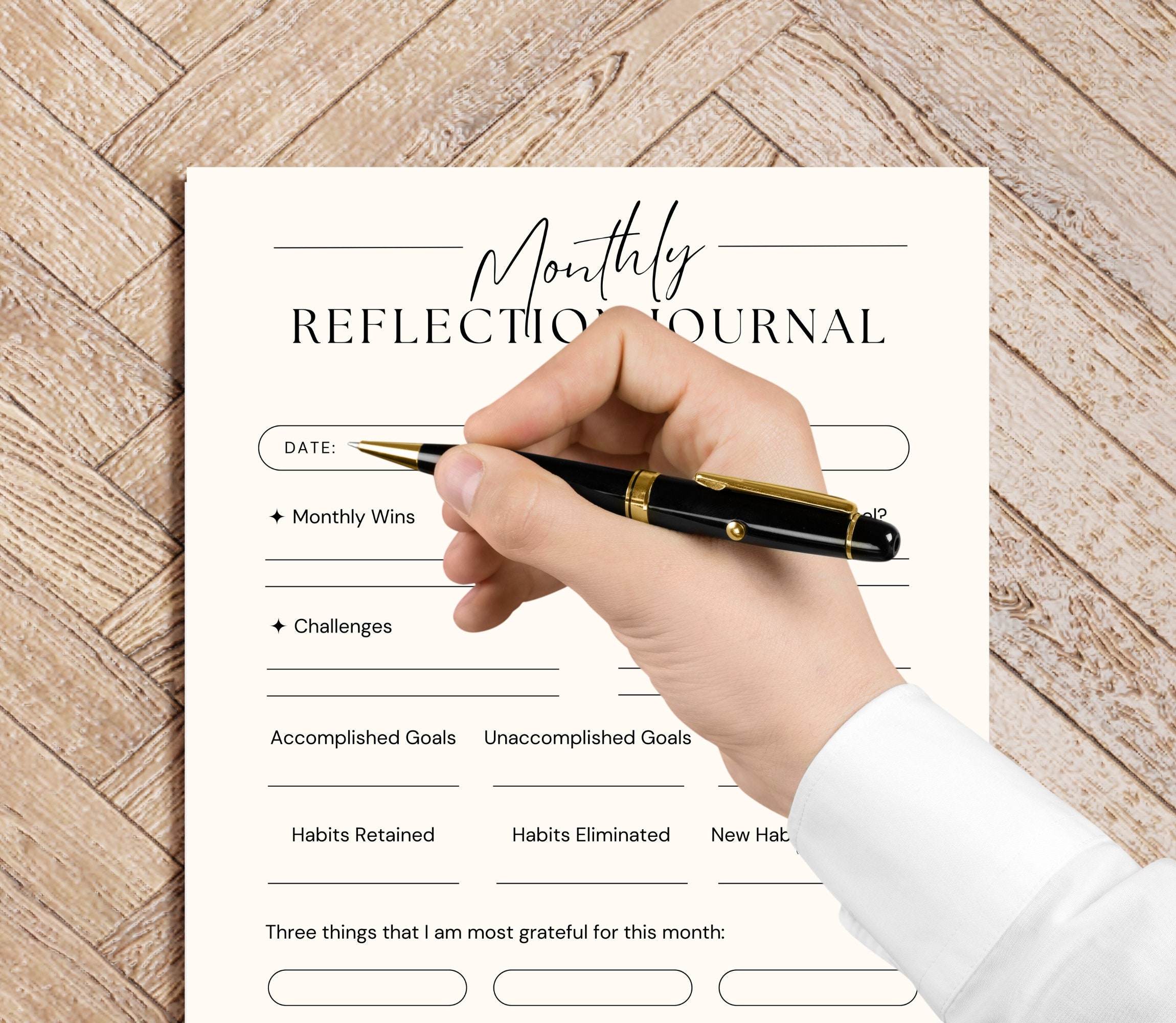 Monthly Reflection Printable Planner, Monthly Reviews, Monthly ...