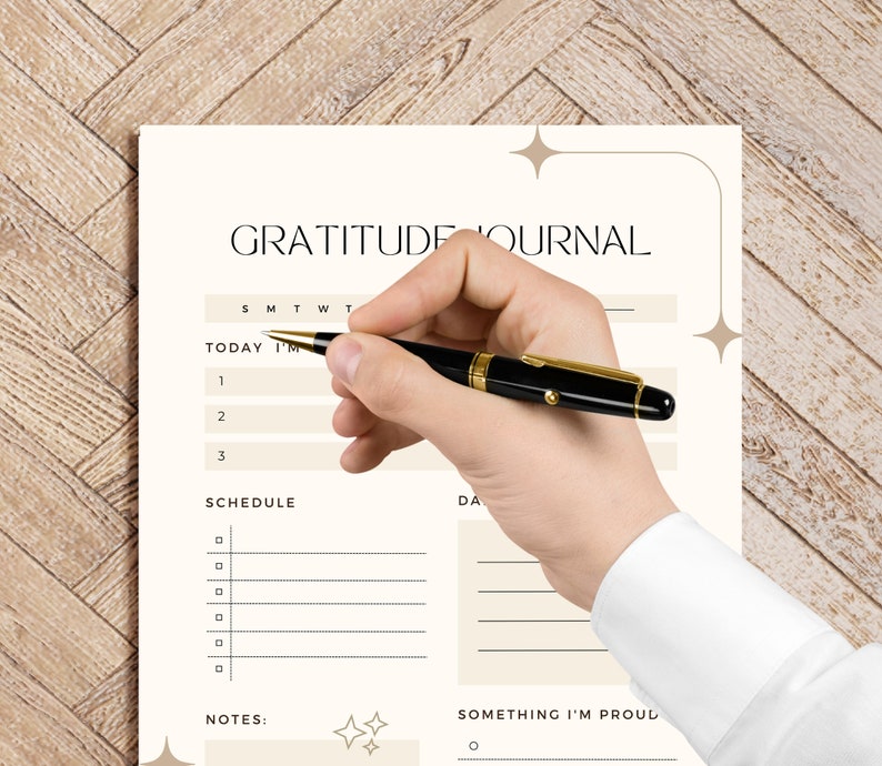 Printable Gratitude Journal, Daily Gratitude Journal Printable ...