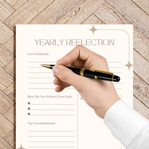 Yearly Reflection Journal, Yearly Review, Annual Review, Yearly Goals ...