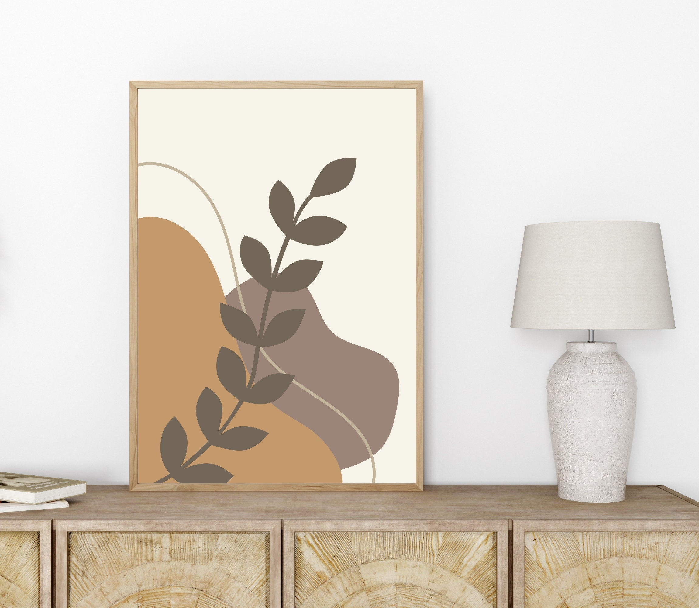 Abstract Wall Art Prints, Aesthetic Bohemian Print, Neutral Geometric ...