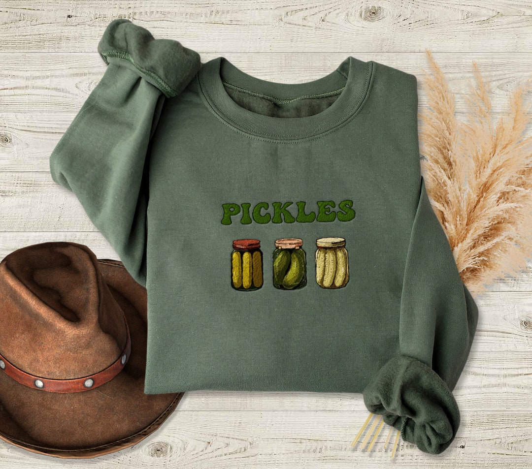 Pickle Jars Embroidered Sweatshirt, Canning Season Sweatshirt, Funny ...