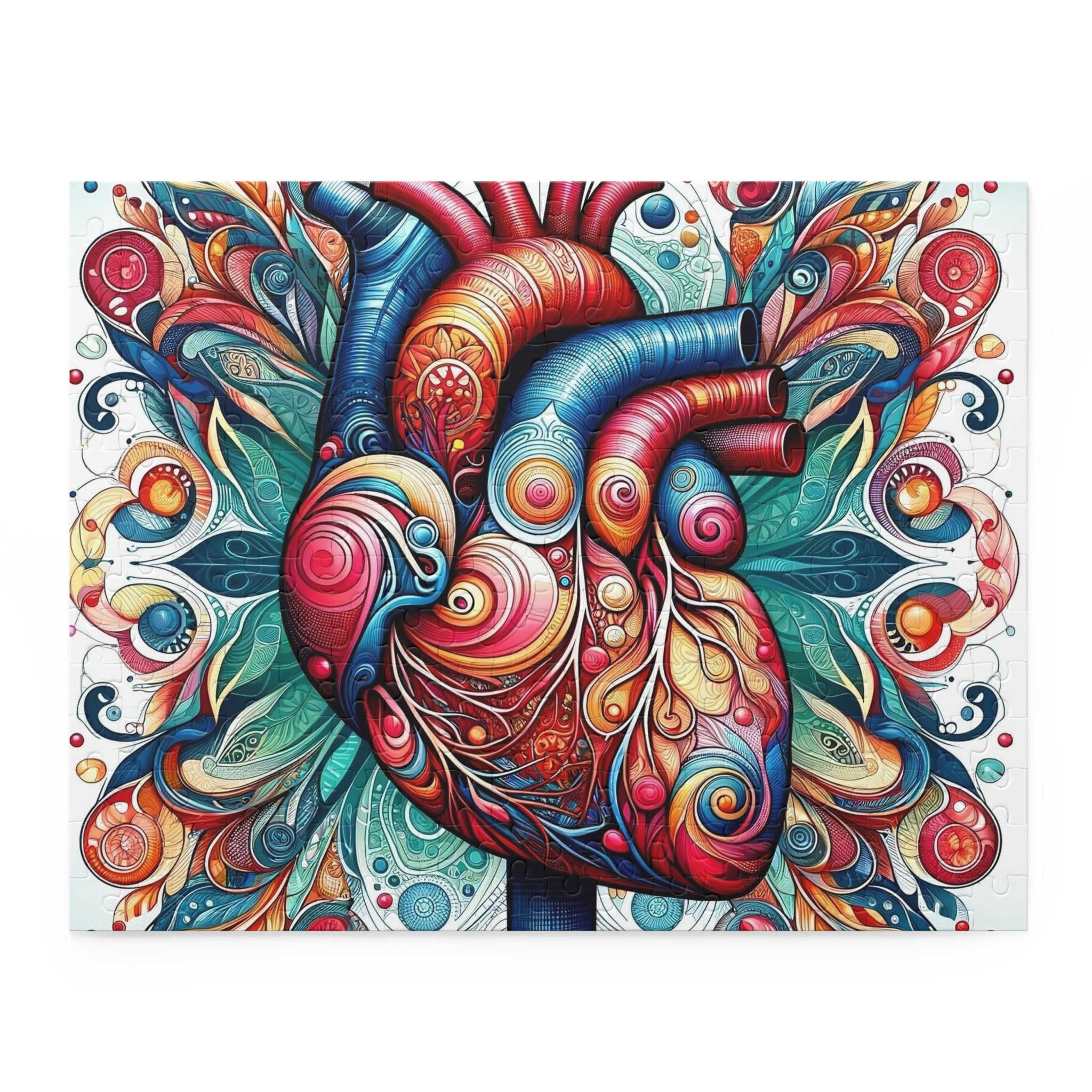 Puzzle Heart, Anatomy Art, for Healthcare, Nurses, Teachers, Students ...