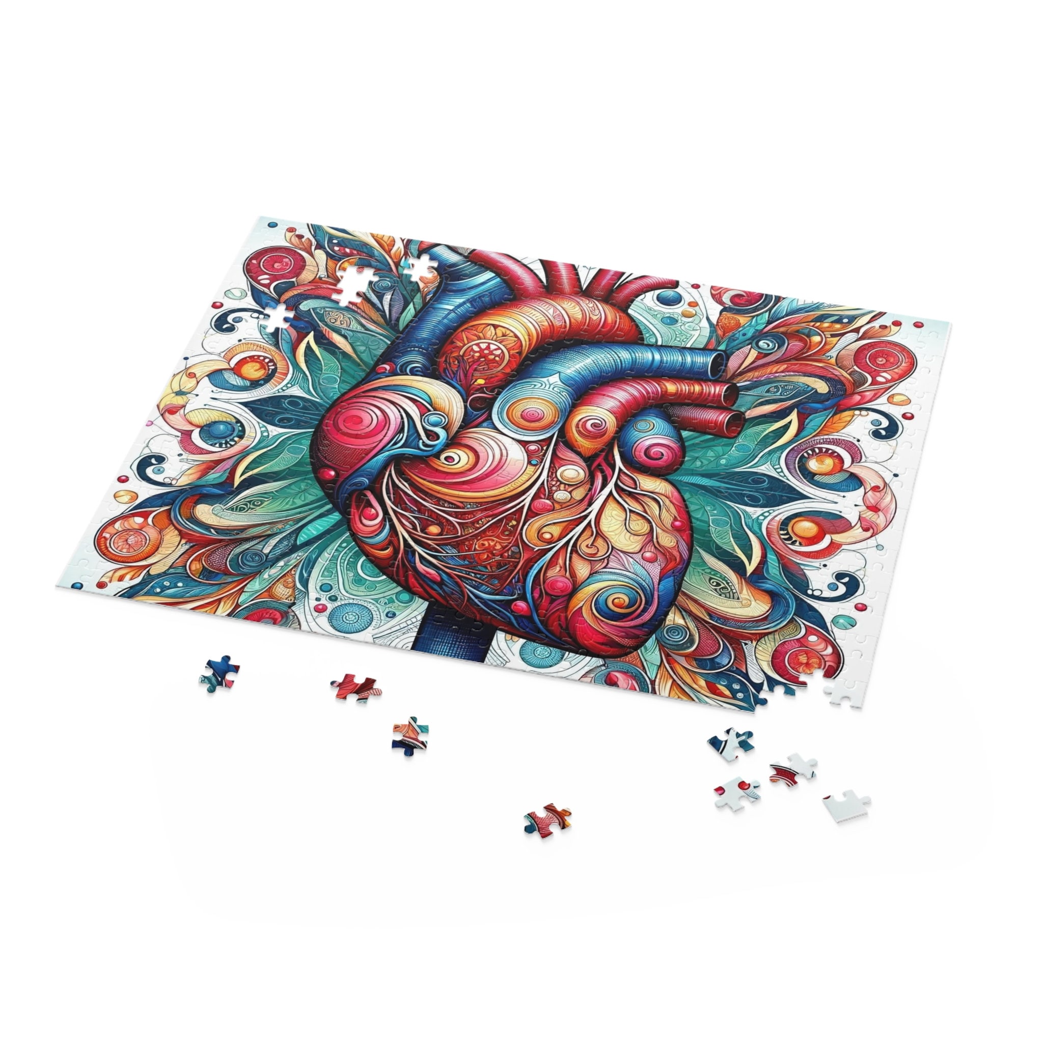 Puzzle Heart, Anatomy Art, for Healthcare, Nurses, Teachers, Students ...