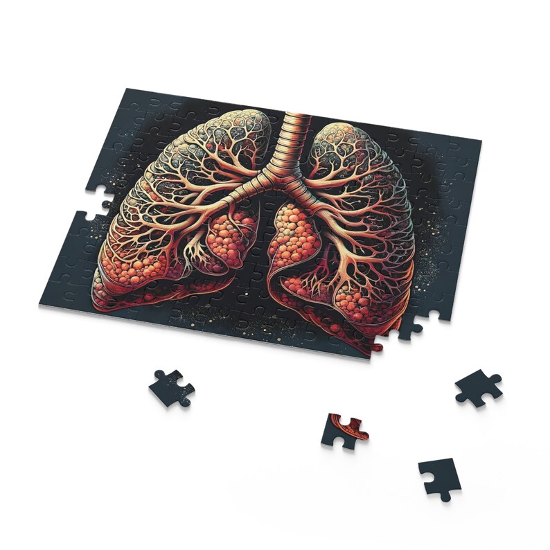 Puzzle Lungs, Anatomy Art, for Healthcare, Nurses, Teachers, Students ...