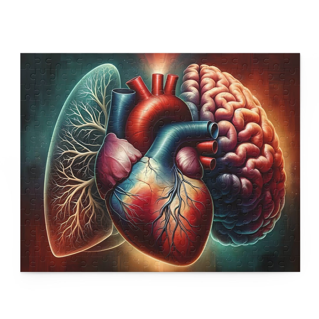 Jigsaw Puzzle, Lung Heart Brain Puzzle, for Healthcare, Nurses ...
