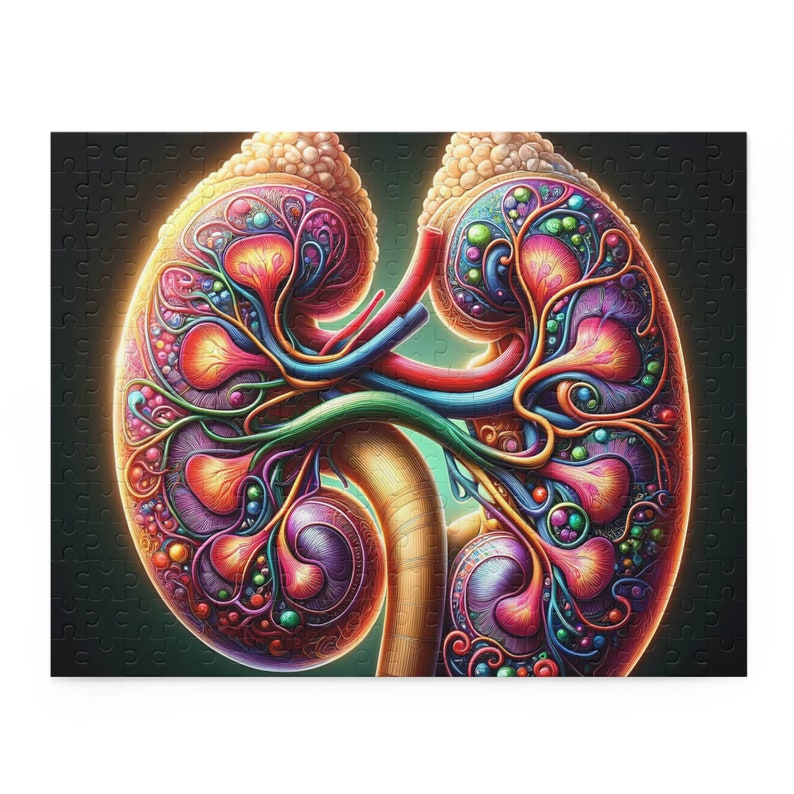 Puzzle Kidney, Anatomy Art, for Healthcare, Nurses, Teachers, Students ...