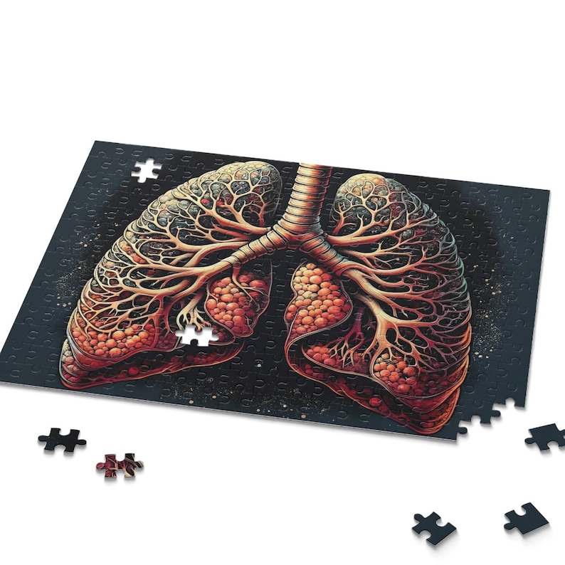 Puzzle Lungs, Anatomy Art, for Healthcare, Nurses, Teachers, Students ...