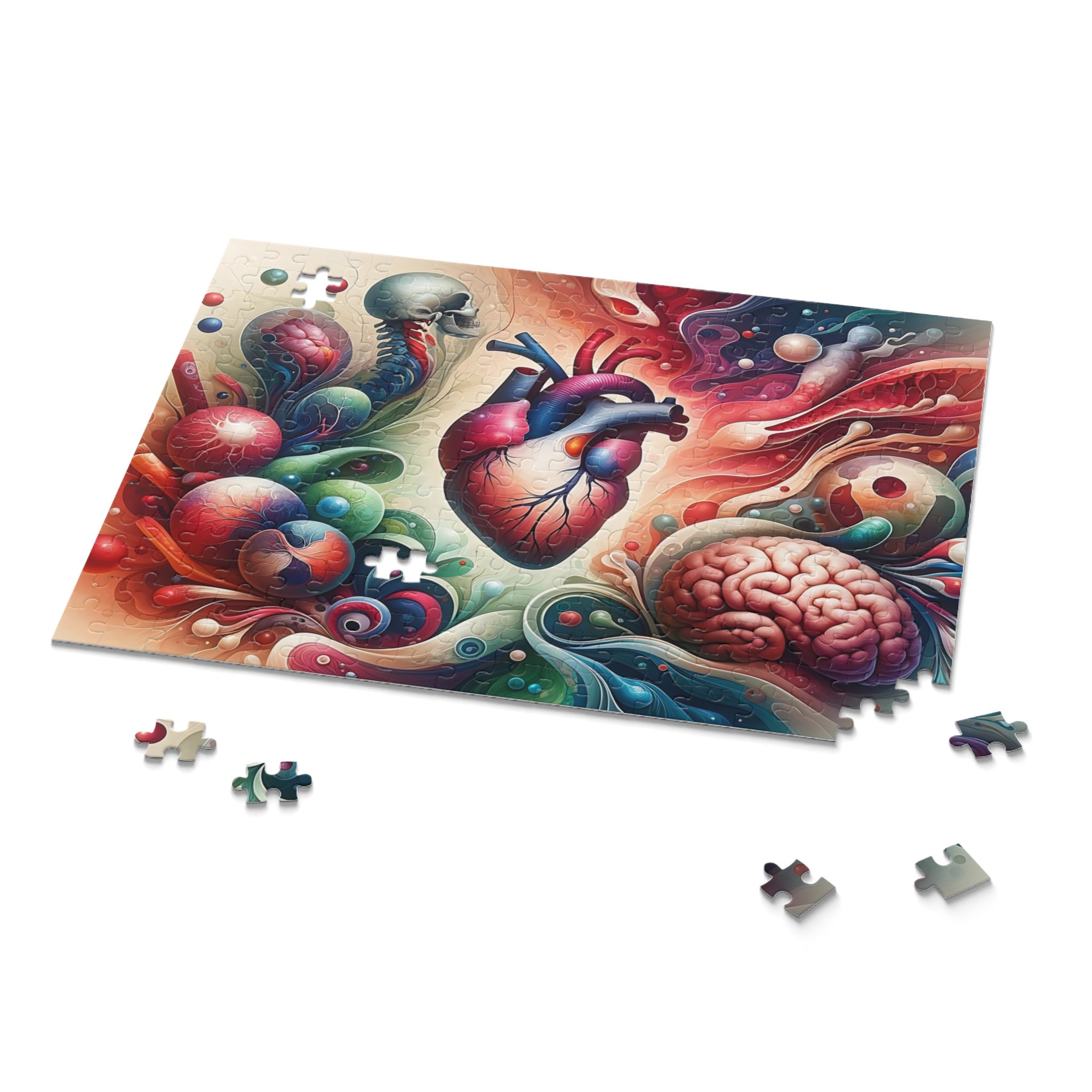 Jigsaw Puzzle, Anatomy Skeleton Art, for Healthcare, Nurses, Teachers ...