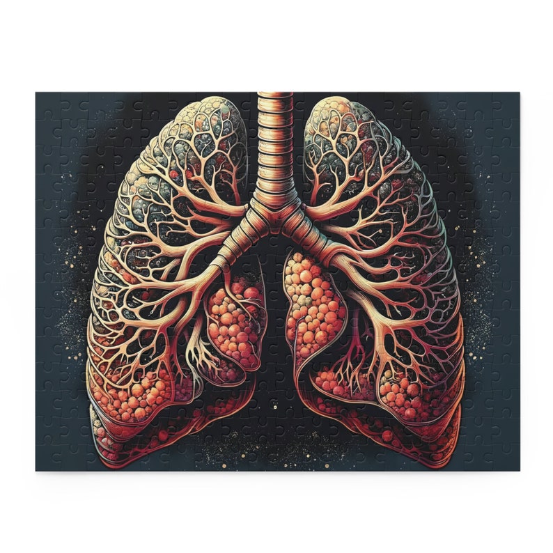 Puzzle Lungs, Anatomy Art, for Healthcare, Nurses, Teachers, Students ...