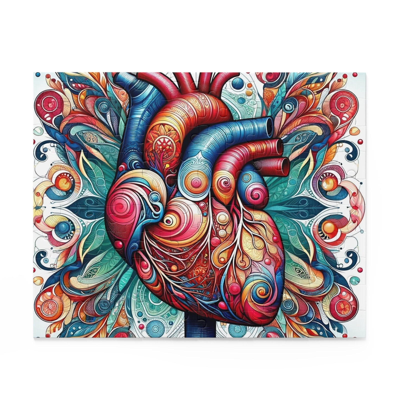 Puzzle Heart, Anatomy Art, for Healthcare, Nurses, Teachers, Students ...