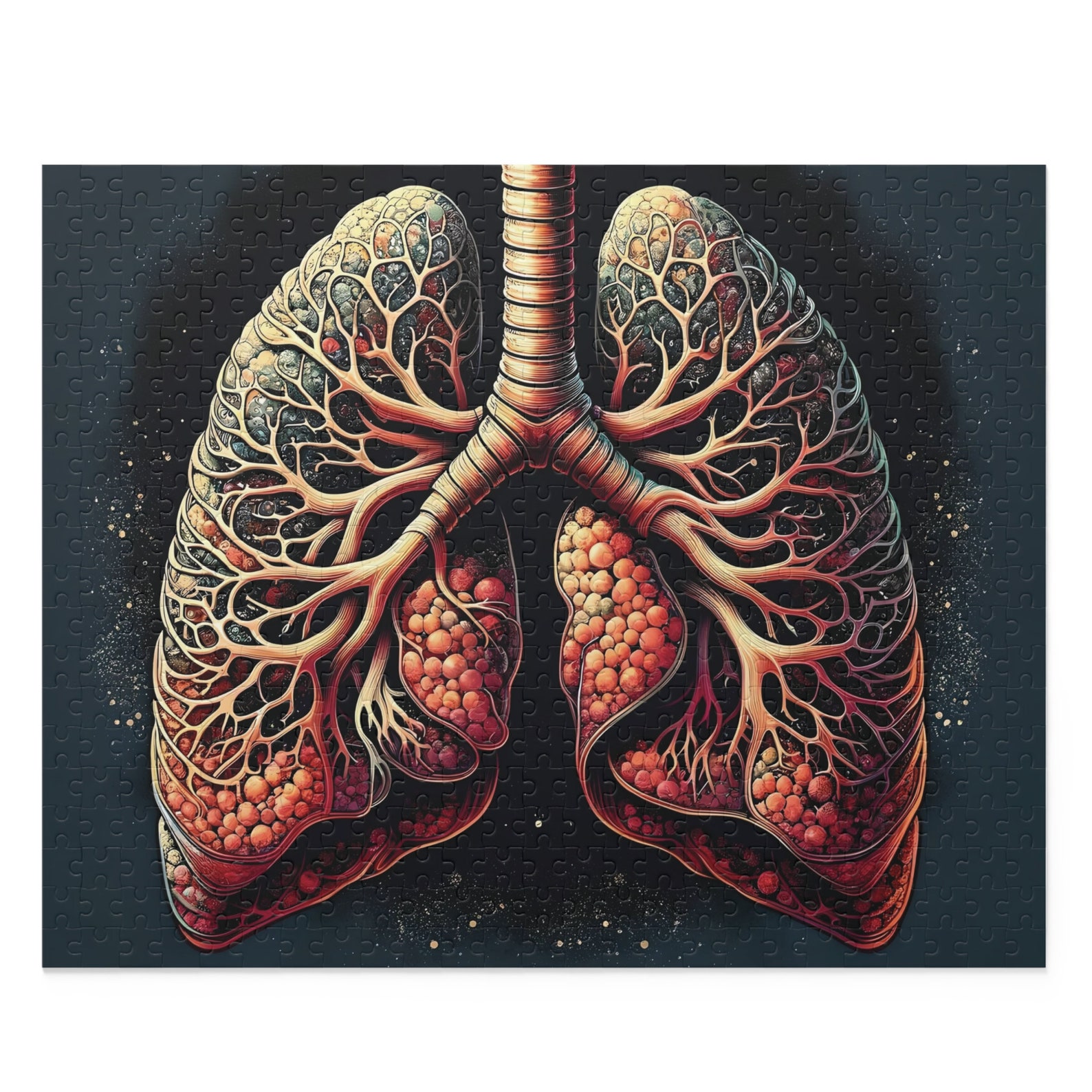 Puzzle Lungs, Anatomy Art, for Healthcare, Nurses, Teachers, Students ...