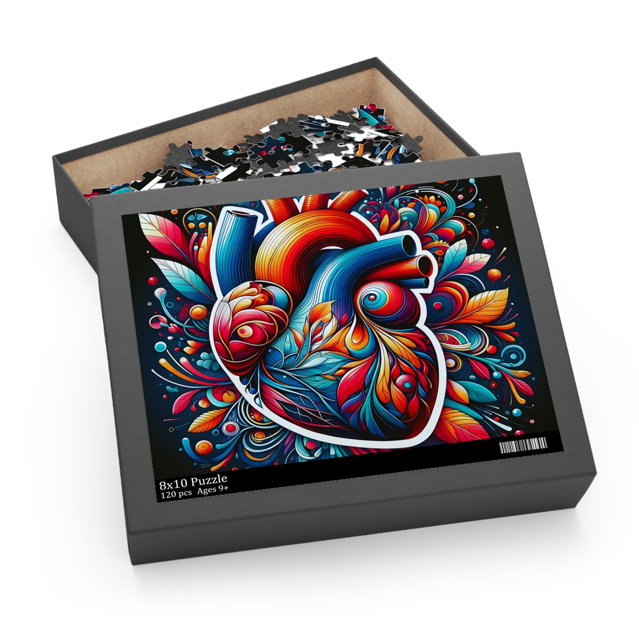 Jigsaw Puzzle Heart, Anatomy Art, for Healthcare, Nurses, Teachers ...