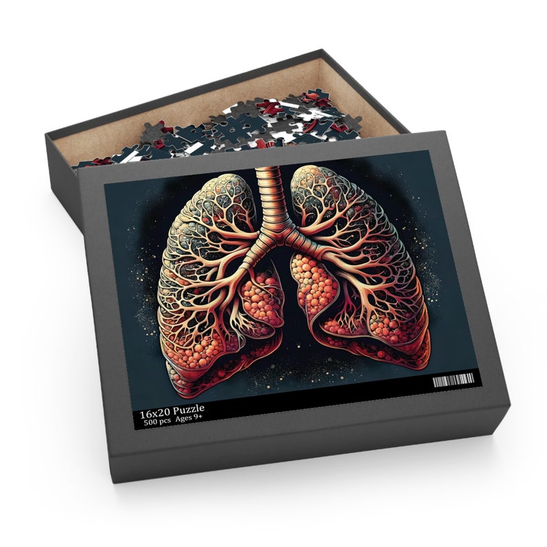 Puzzle Lungs, Anatomy Art, for Healthcare, Nurses, Teachers, Students ...