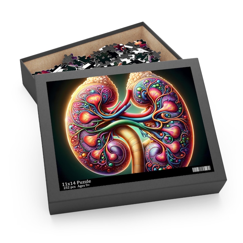 Puzzle Kidney, Anatomy Art, for Healthcare, Nurses, Teachers, Students ...