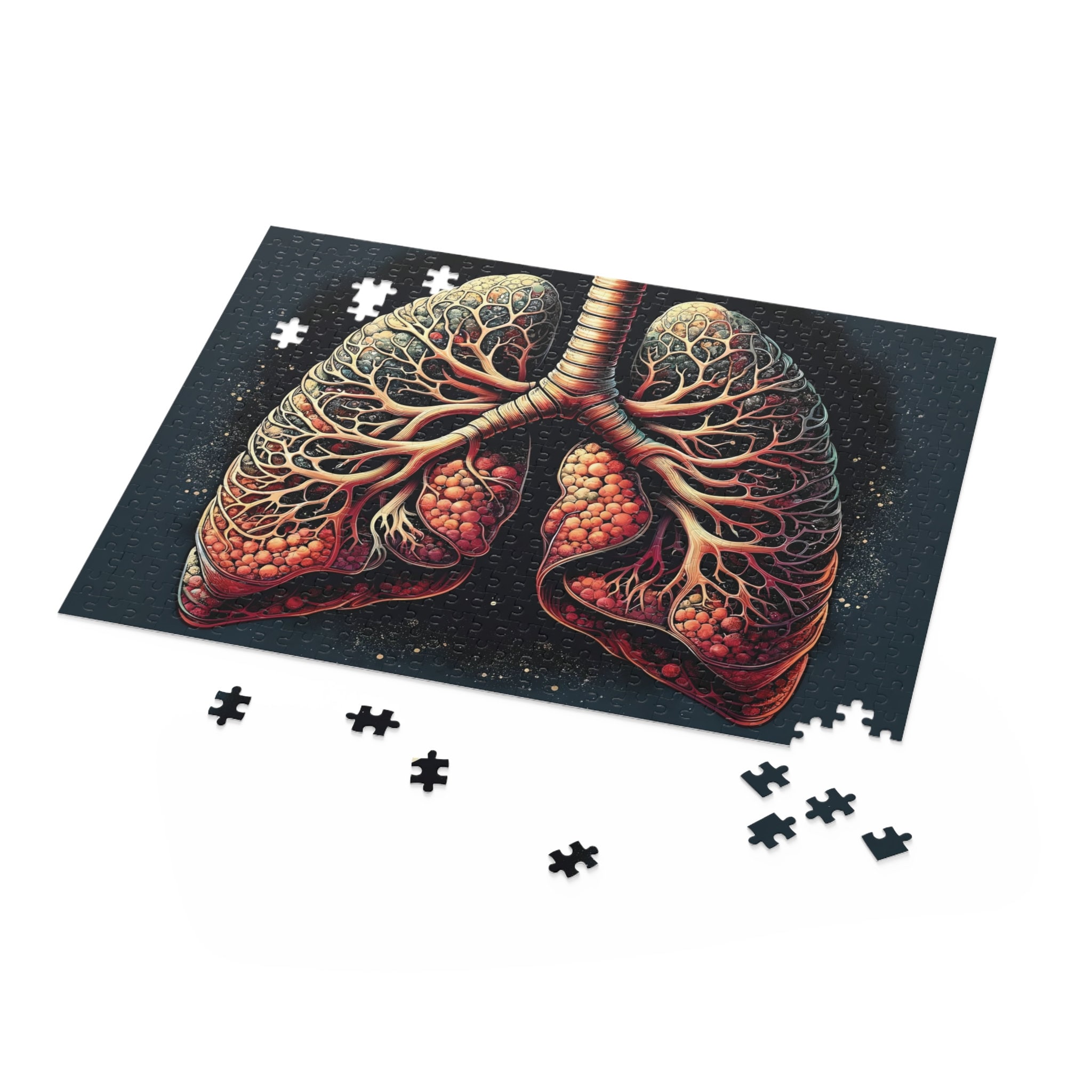 Puzzle Lungs, Anatomy Art, for Healthcare, Nurses, Teachers, Students ...