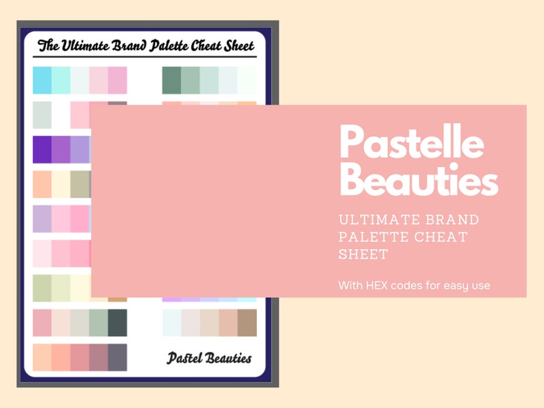 Ultimate Brand Palette Cheat Sheet Small Business Branding Kit Logo ...