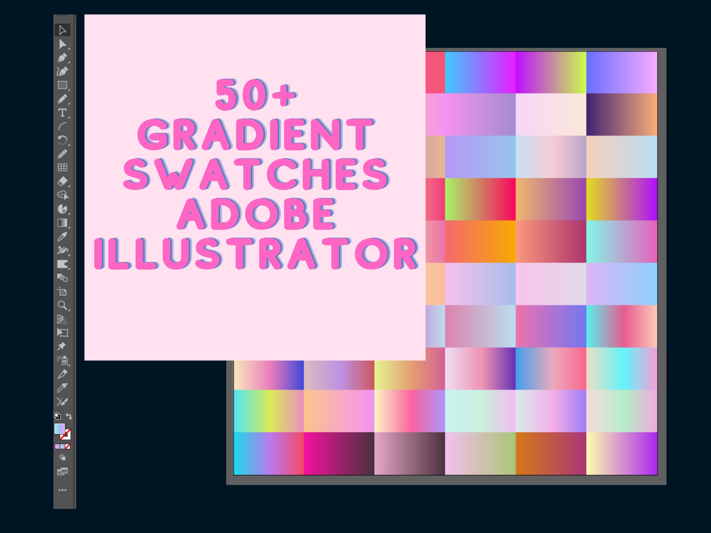 50+ Gradient Swatches for Adobe Illustrator | Gradient Swatch Graphic ...