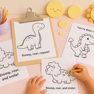 Printable Dinosaur Coloring Pages – Kids Activity Pack | Instant ...