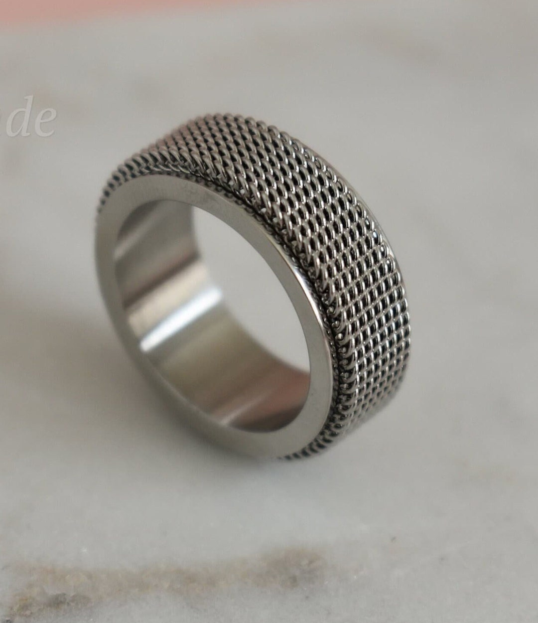 Sterling Silver Spinner Rings Dad- Silver Men Rings- Fidget Ring Man ...