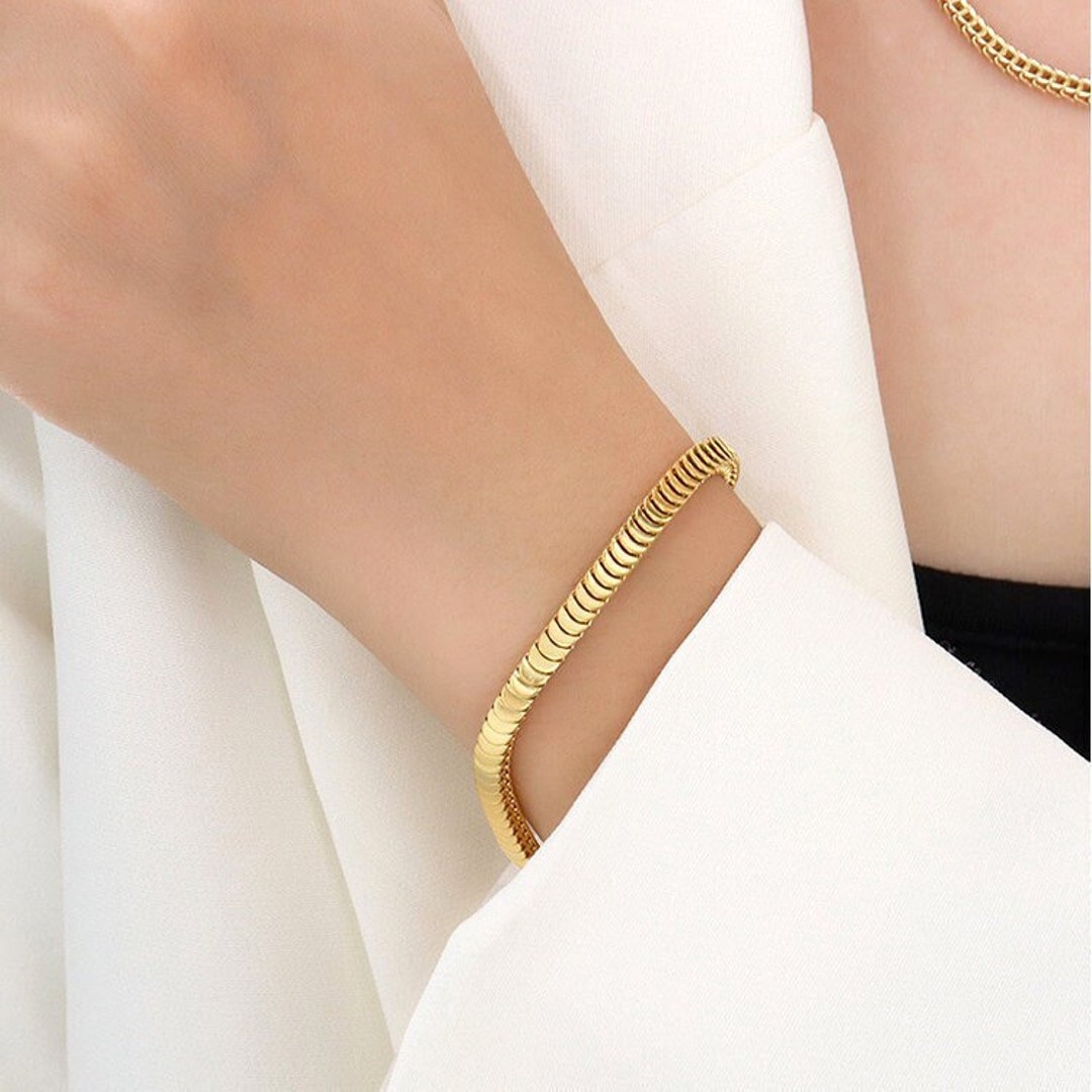 14K Gold Snake Bracelet, Snake Set Jewelry Special Centipede Snake ...