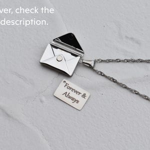 Gold Personalized Envelope Locket Necklace Secret Message Necklace ...