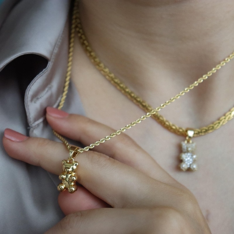 18 K Gold Bear - Etsy